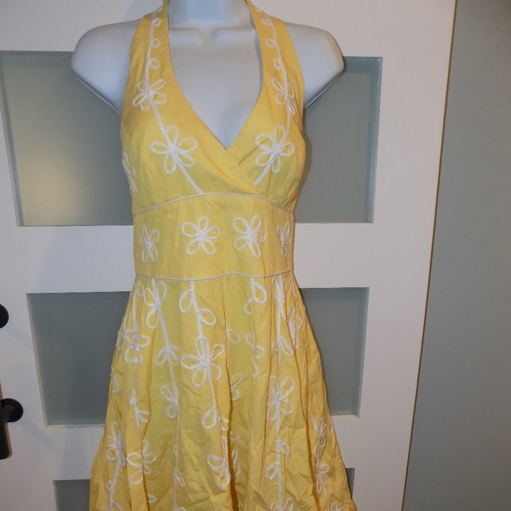 Lilly Pulitzer Willa Garden Club Halter Dress Lemon Y… - Gem